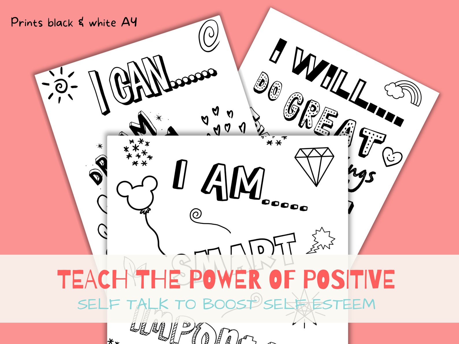 Self Esteem Activities Self Esteem Colouring Pages Worksheets for Kids ...