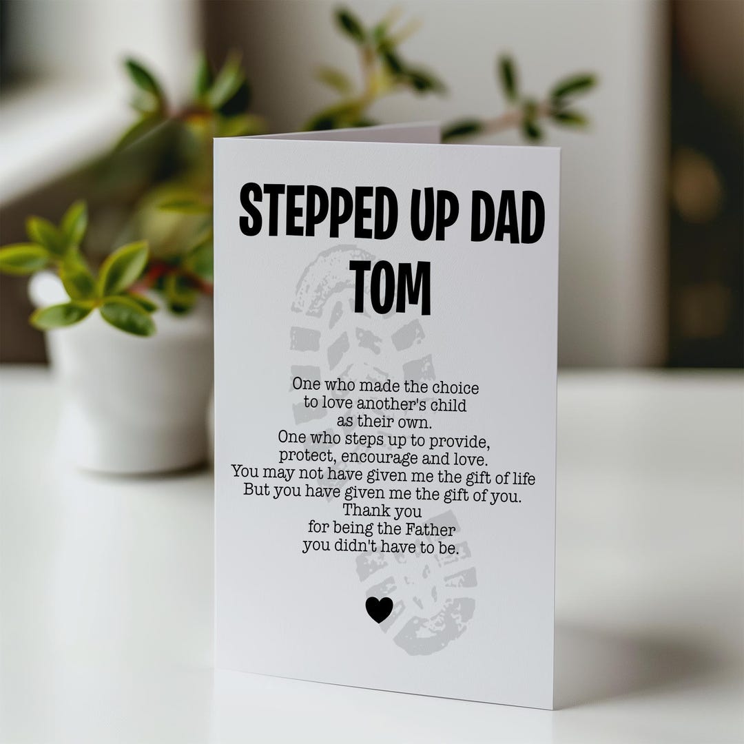 Fathers Day Card, Step Dad Card, Special Dad Card, Step Father ...