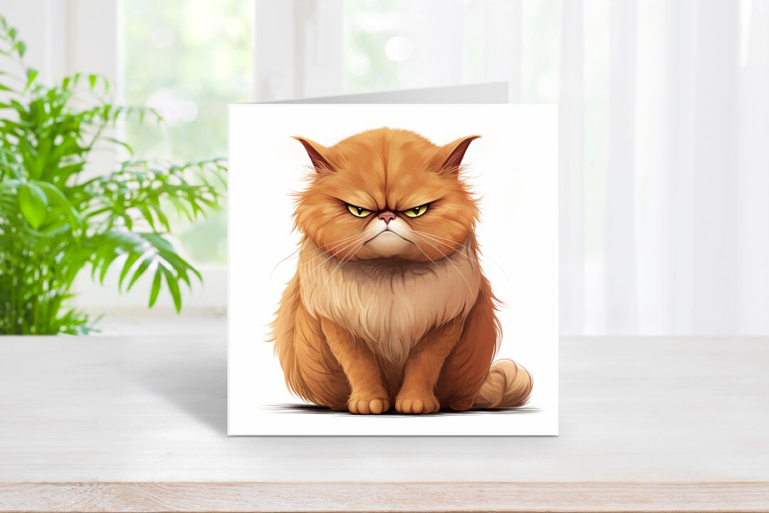 Grumpy Cat Card, Funny Birthday Card, Humorous Card, Card for Friend ...