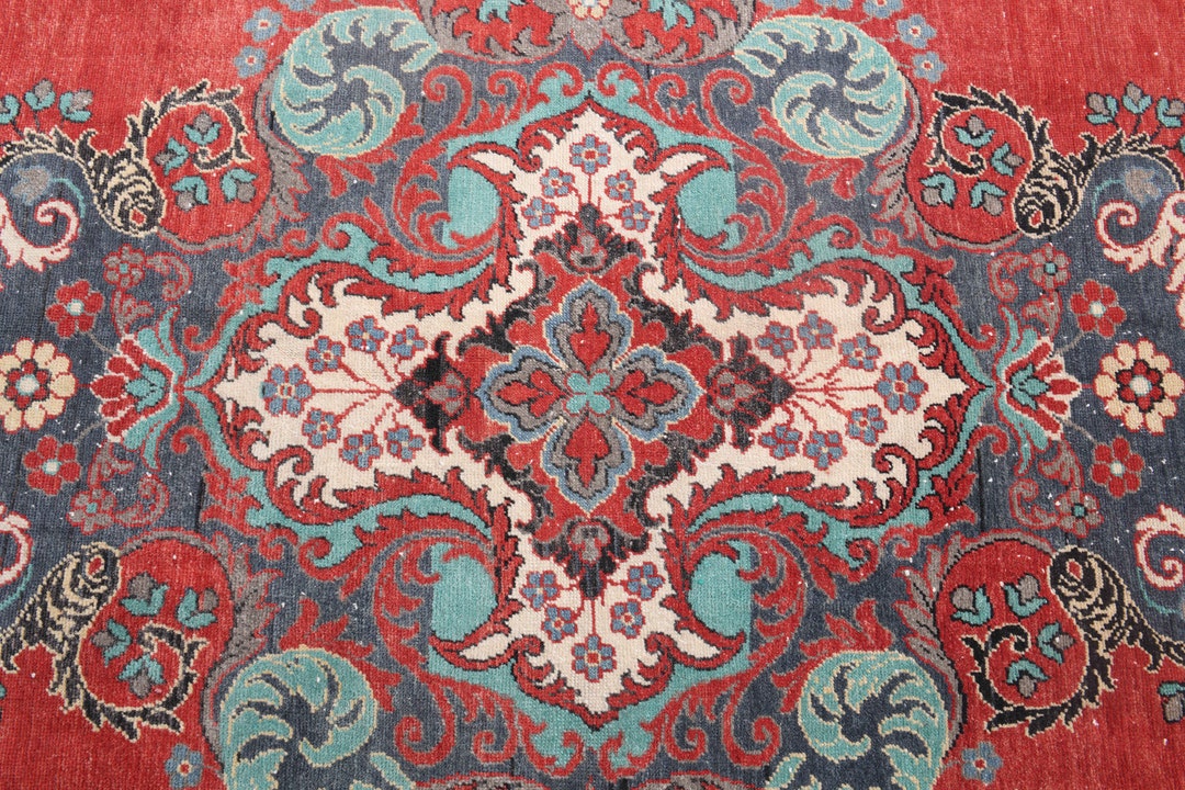 7 X 12 Ft, Wool Rug, Red Vintage Rug, Turkish Rug Area, Turkish Rug ...