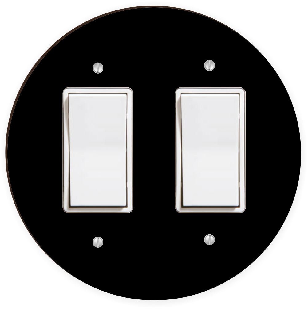 Black Design Round Light Switch Plate Cover Outlet Cover - Etsy