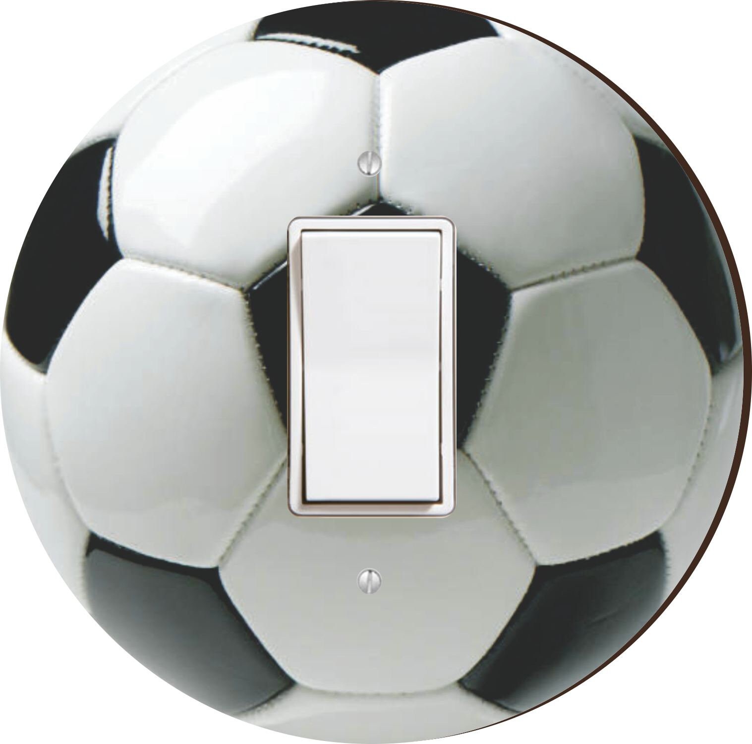 Football Soccer Ball Sports Ball Design Round Light Switch Plate Covers ...
