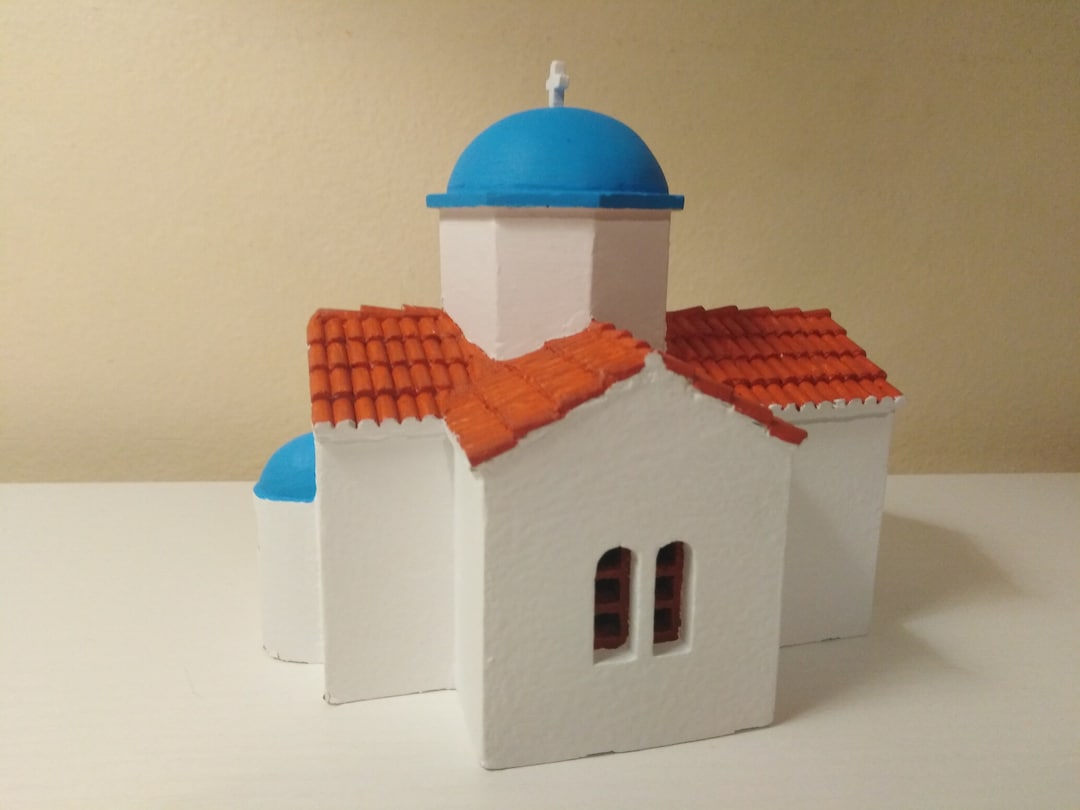 Handcarved Saint Calliope Church Model: Greek Island Architecture - Etsy