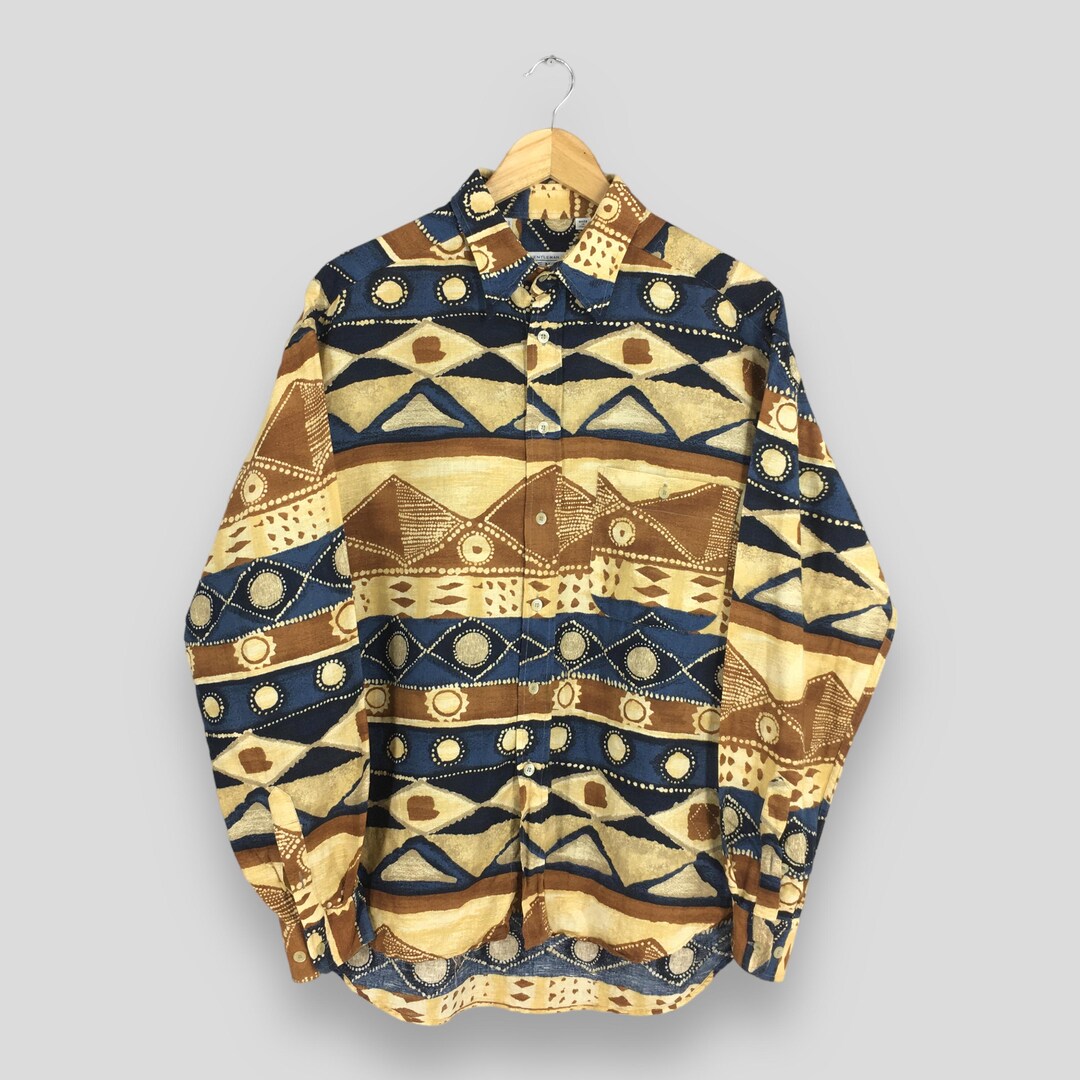 Vintage 90s Givenchy Tribal Pattern Shirt Xlarge Givenchy Gentleman ...