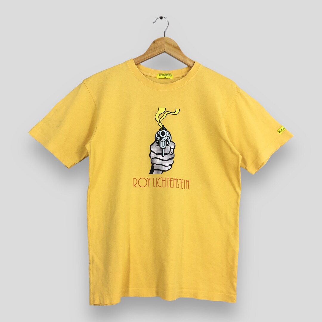 Vintage Roy Lichtenstein Gun in America Art T Shirt Medium 90s Pop Art ...