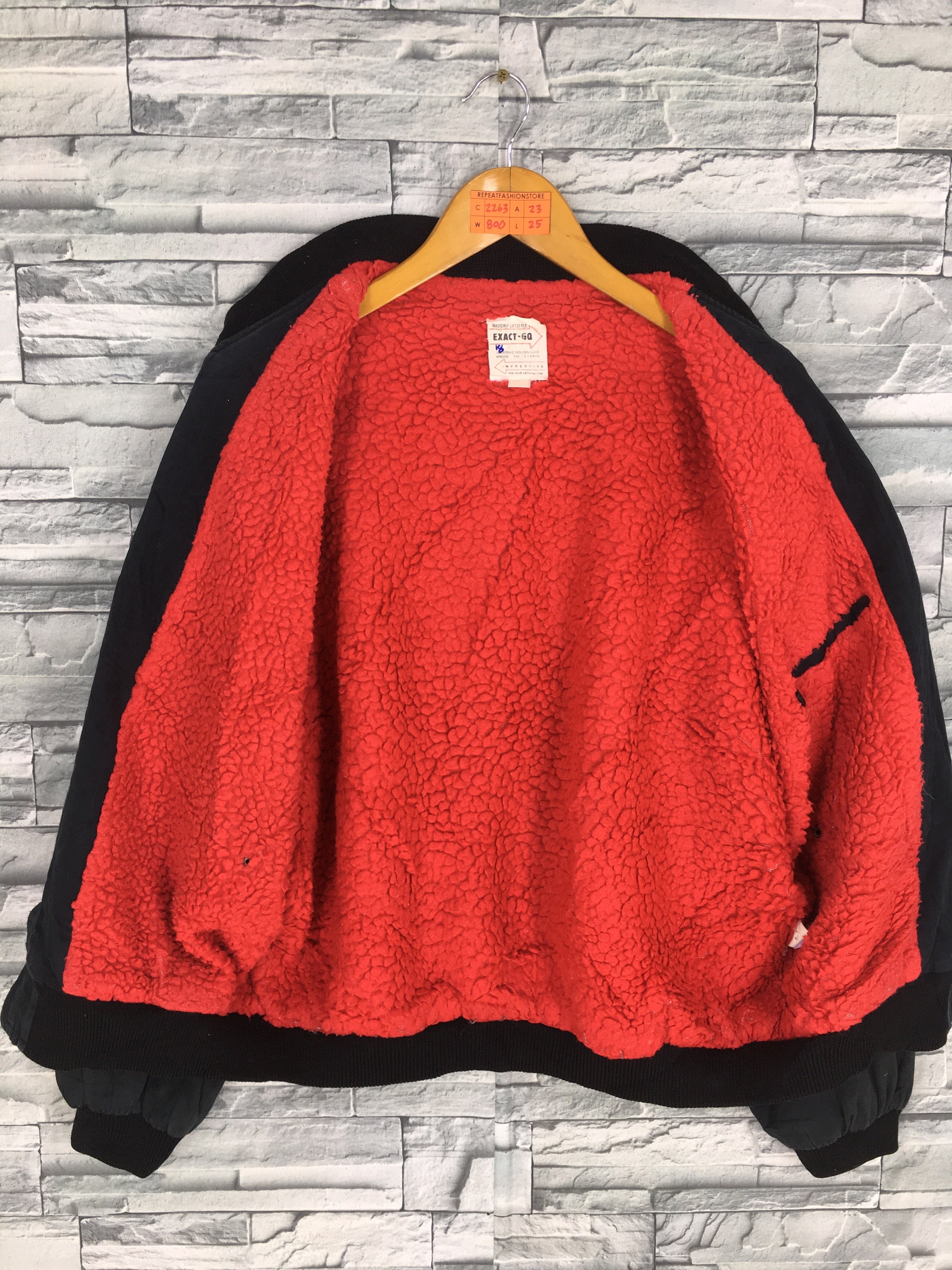 Vintage 90s MEMBERS CLUB Bomber Jacket Sherpa Large Varsity | Etsy