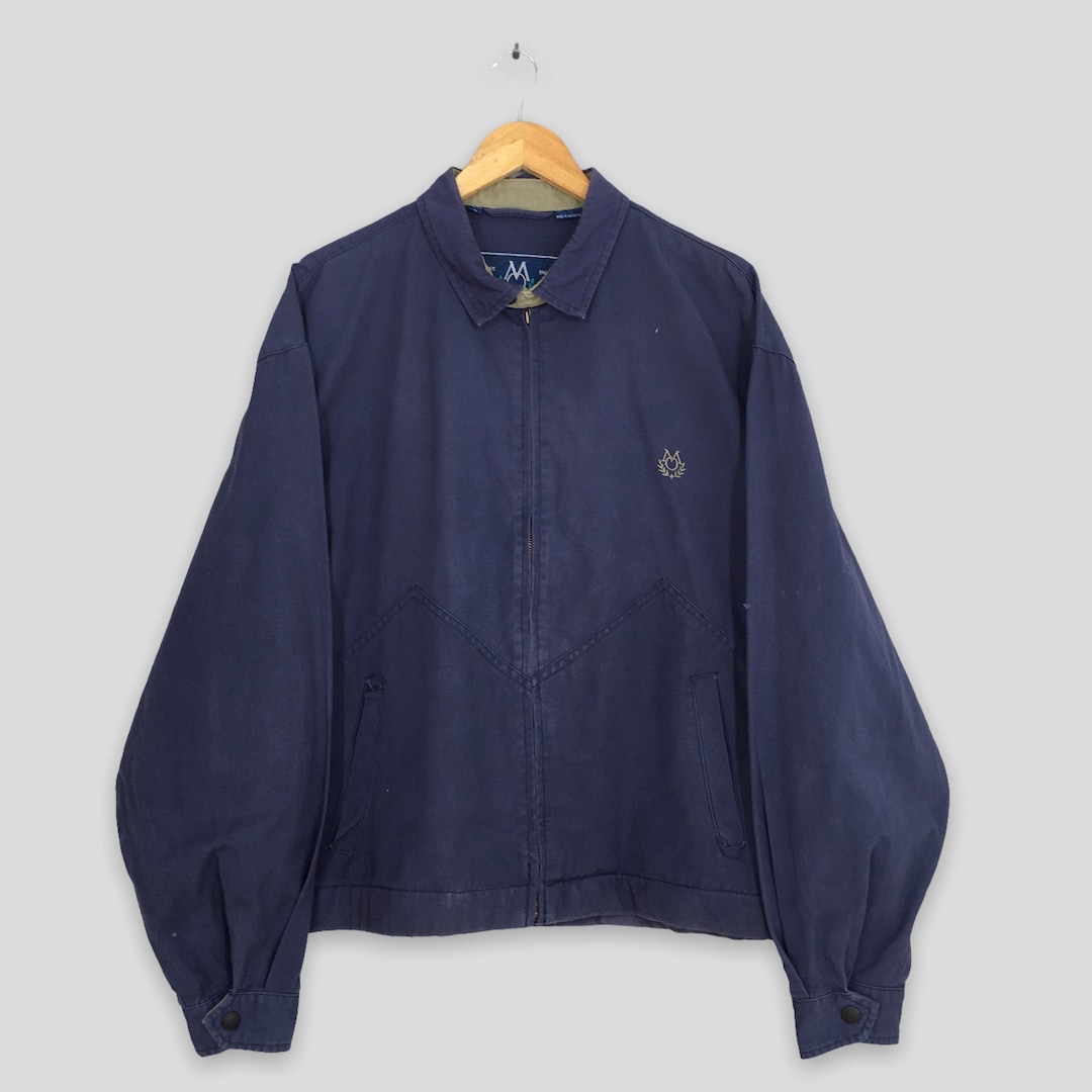 Vintage Members Only Harrington Blue Jacket Xlarge 90's Members Only ...