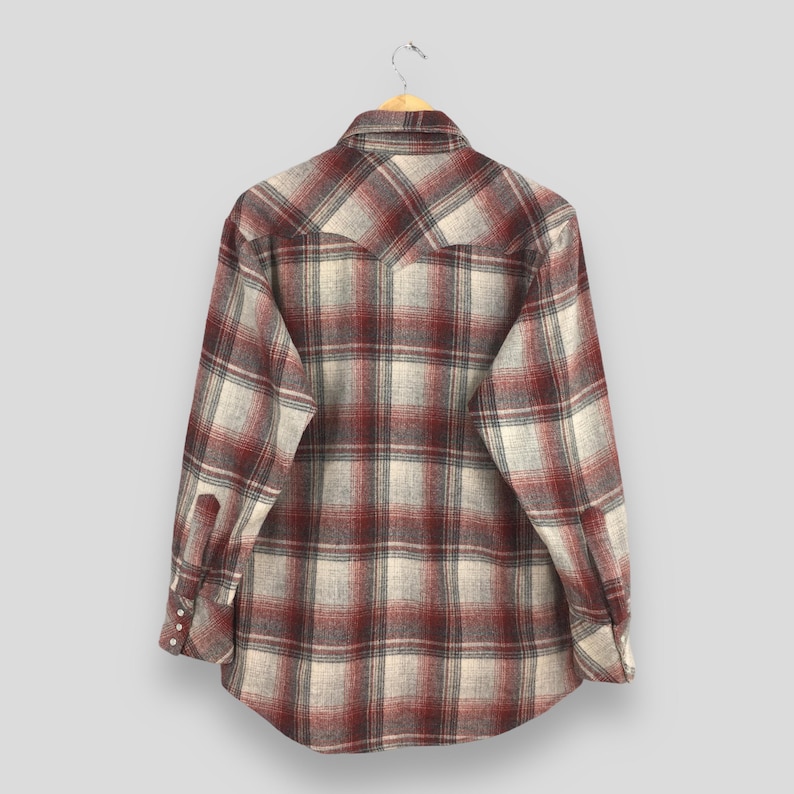 Vintage 80s Miller Plaid Shadow Tartan Checkered Shirt Large Checked ...