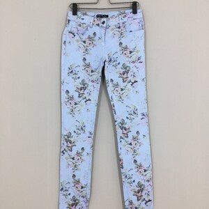 Vintage Multicolour Paisley Floral Roses Blue Printed Pants - Etsy