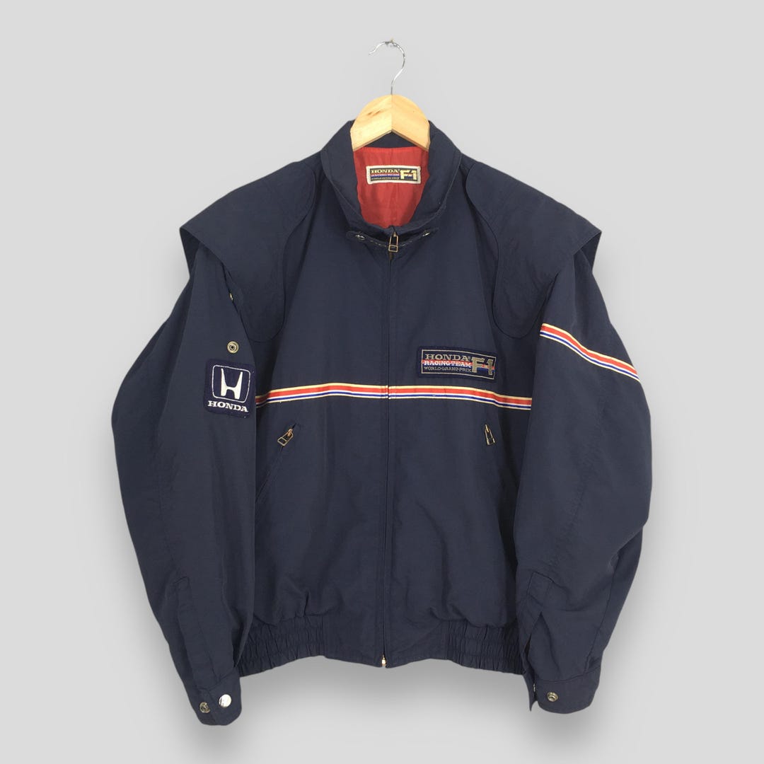 Vintage 90s Honda Racing F1 Team Blue Jacket Large Honda Racing Team ...