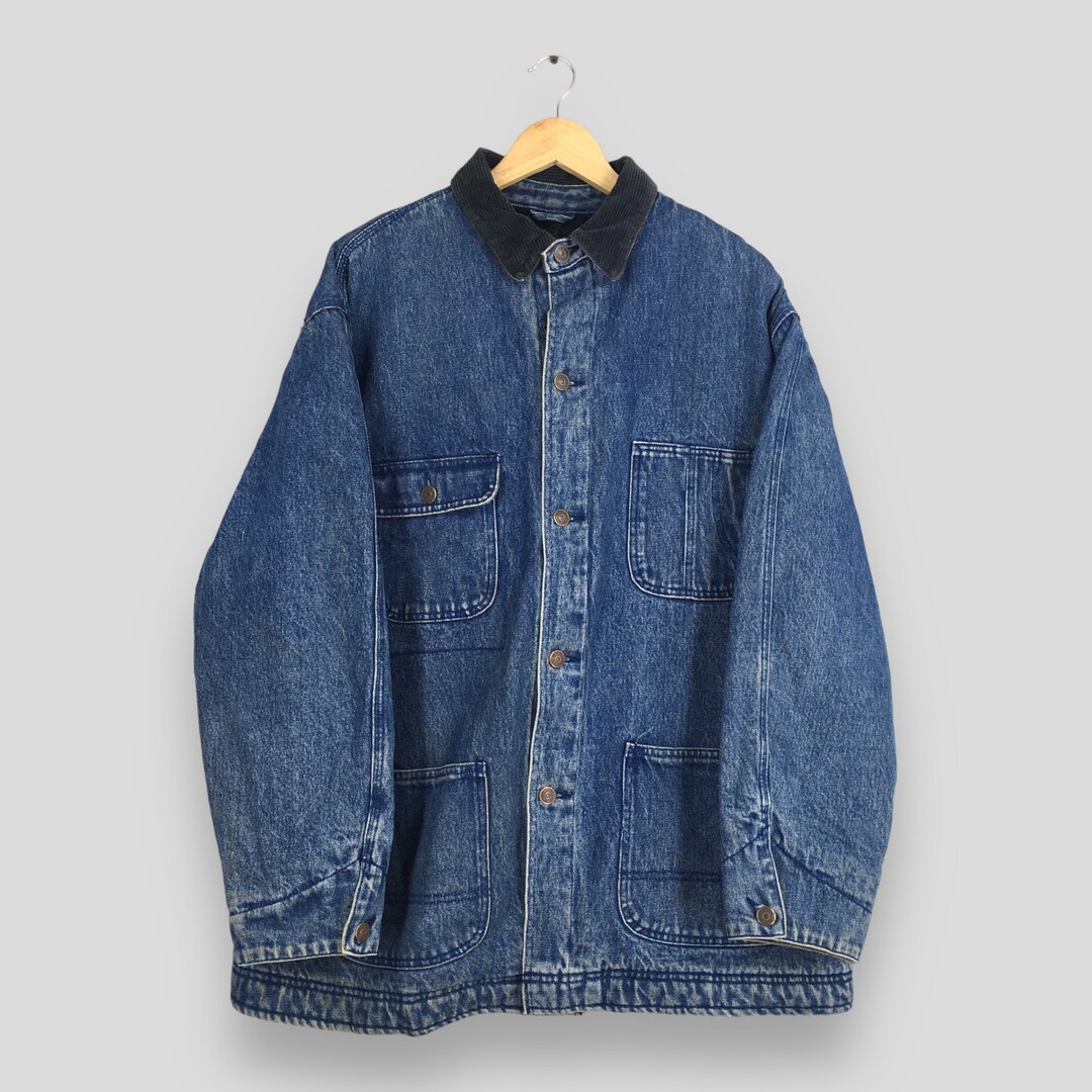 Vintage 80s Polo Country Chore Workers Blanket Jacket Medium Ralph ...