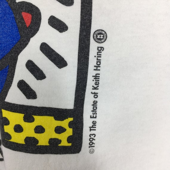 Vintage 1993 Keith Haring Hug Pop Art T shirt Medium … - Gem