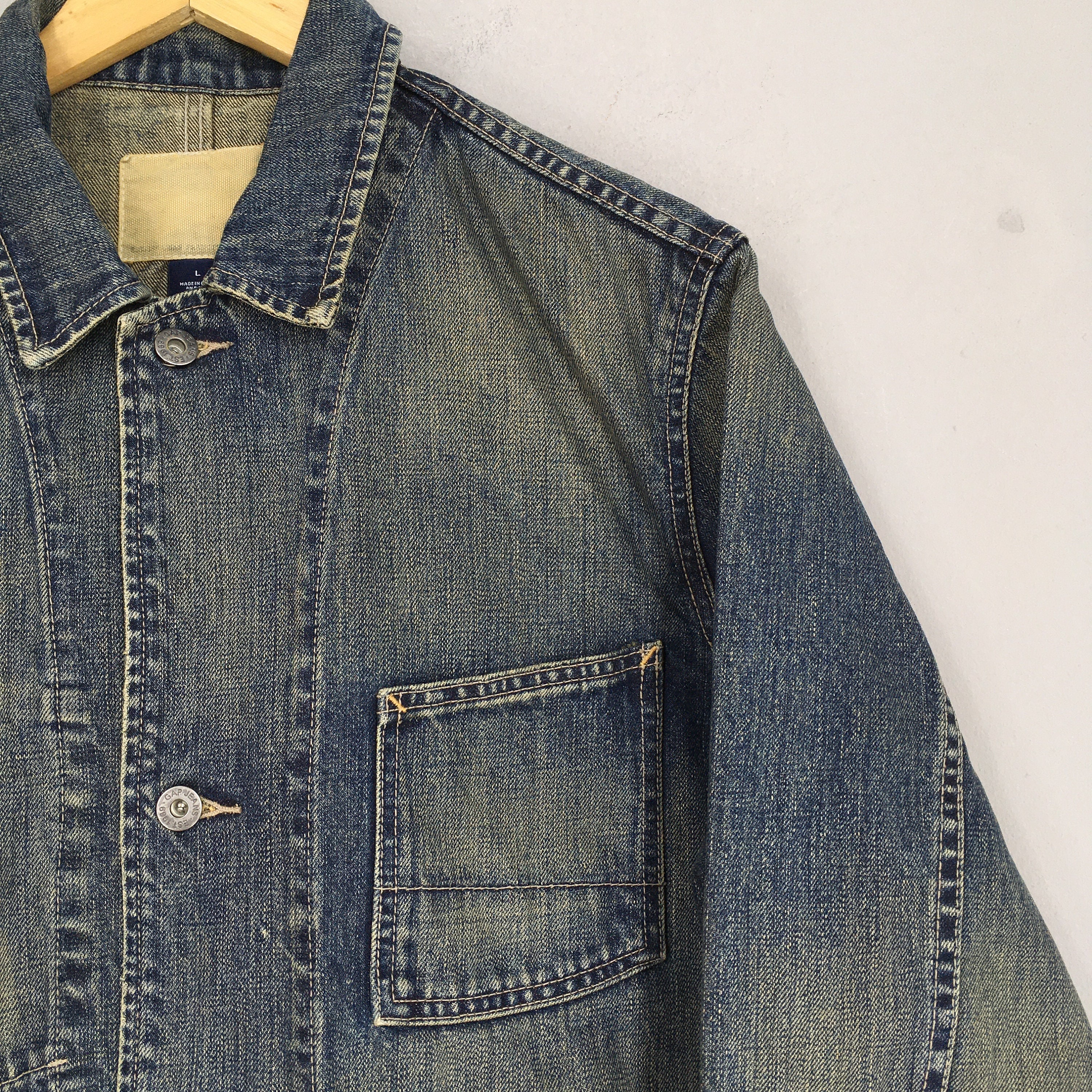 Vintage 90s Gap American Denim Workers Jacket Large 1990s Workwear ...