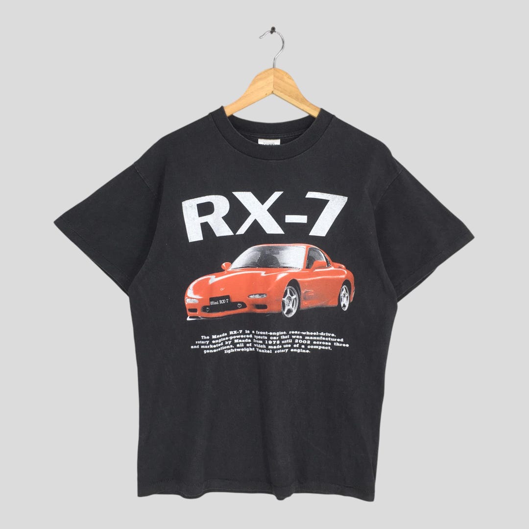 Vintage 90s Mazda Rx7 JDM Black T Shirt Large Mazda Rx7 Racing Classic ...