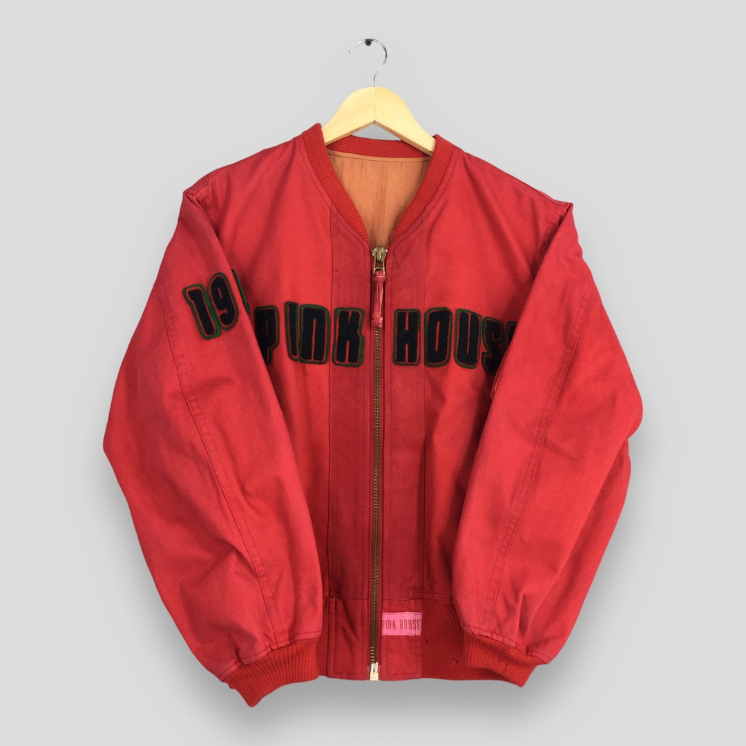Vintage Pink House Japan Red Bomber Jacket Large 1980s Pink House ...