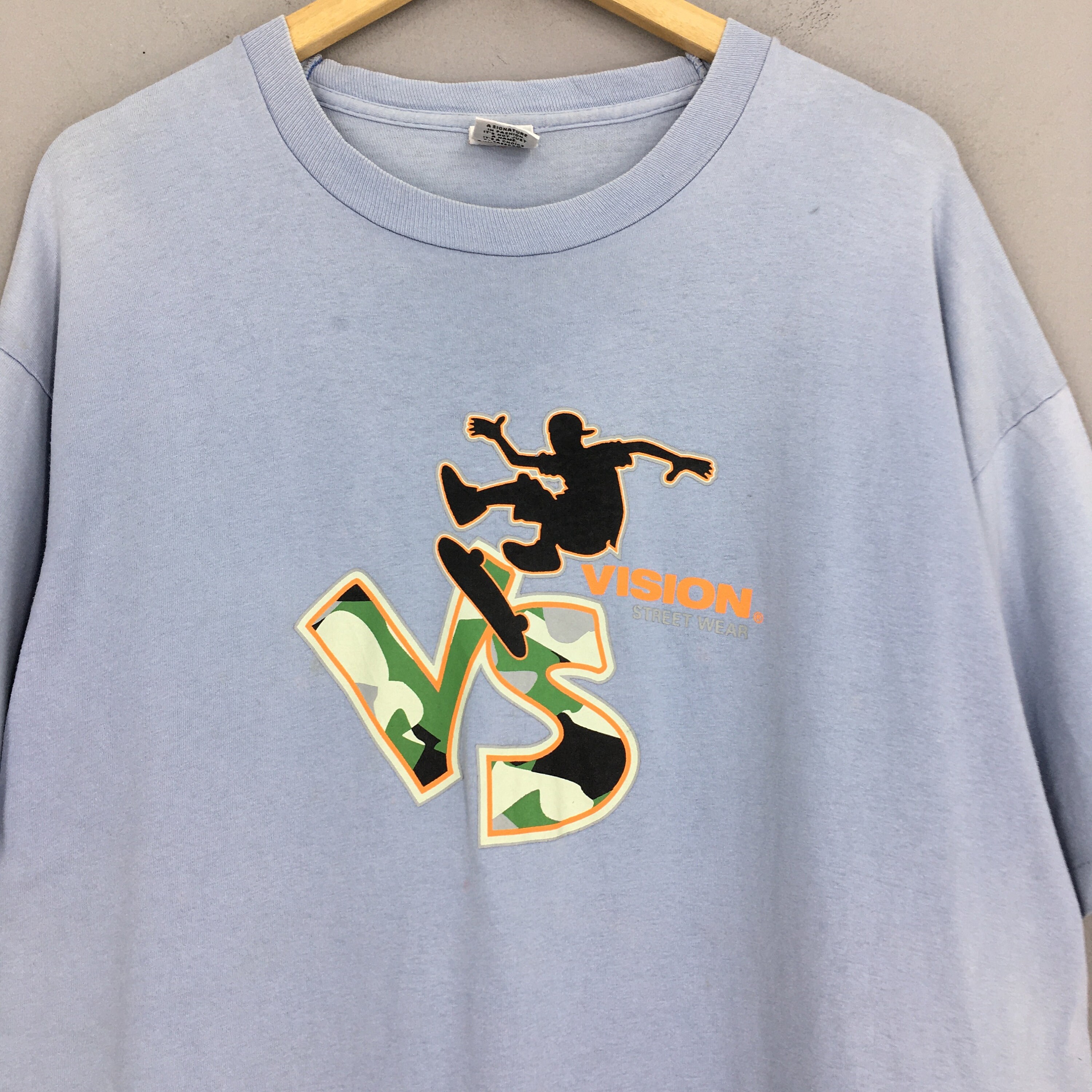 Vintage Vision Street Wear Skate Blue Tshirt XLarge Vision | Etsy