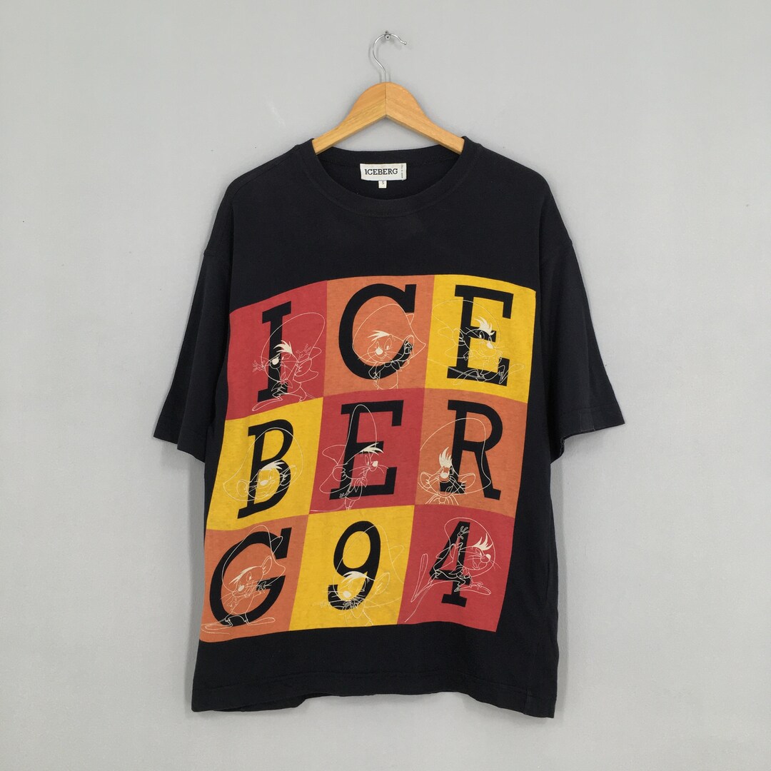 Vintage Iceberg Italy Cartoon Tshirt Small Pop Art Iceberg Spell Out ...