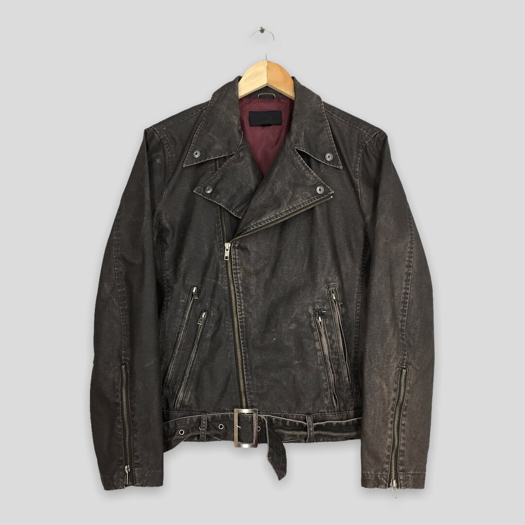 Vintage Double Collar Punk Brown Jacket Medium 1990s Bikers - Etsy