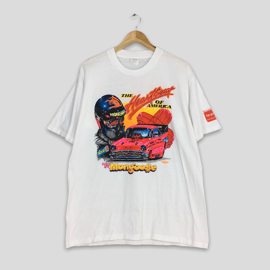 Vintage 90's Tom Mcewen Racer the Mongoose NHRA T Shirt Large Drag ...