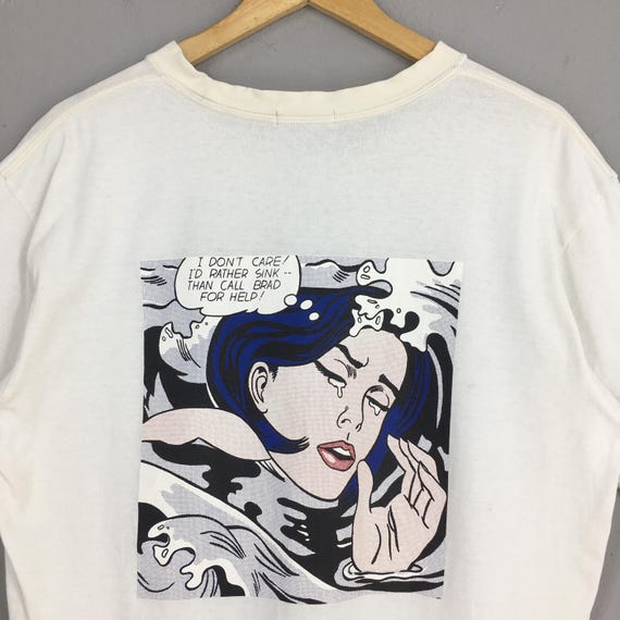 Vintage Roy Lichtenstein Drowning Girl 1963 Artwork T Gem