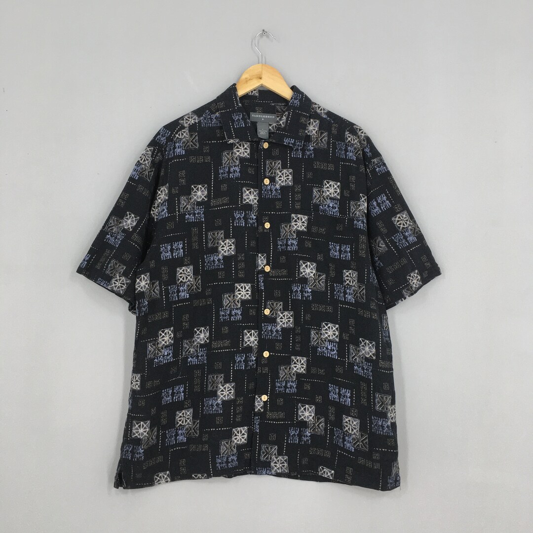 Vintage Hawaiian Aloha Wear Abstract Pattern Shirt Large Island Hawaii ...