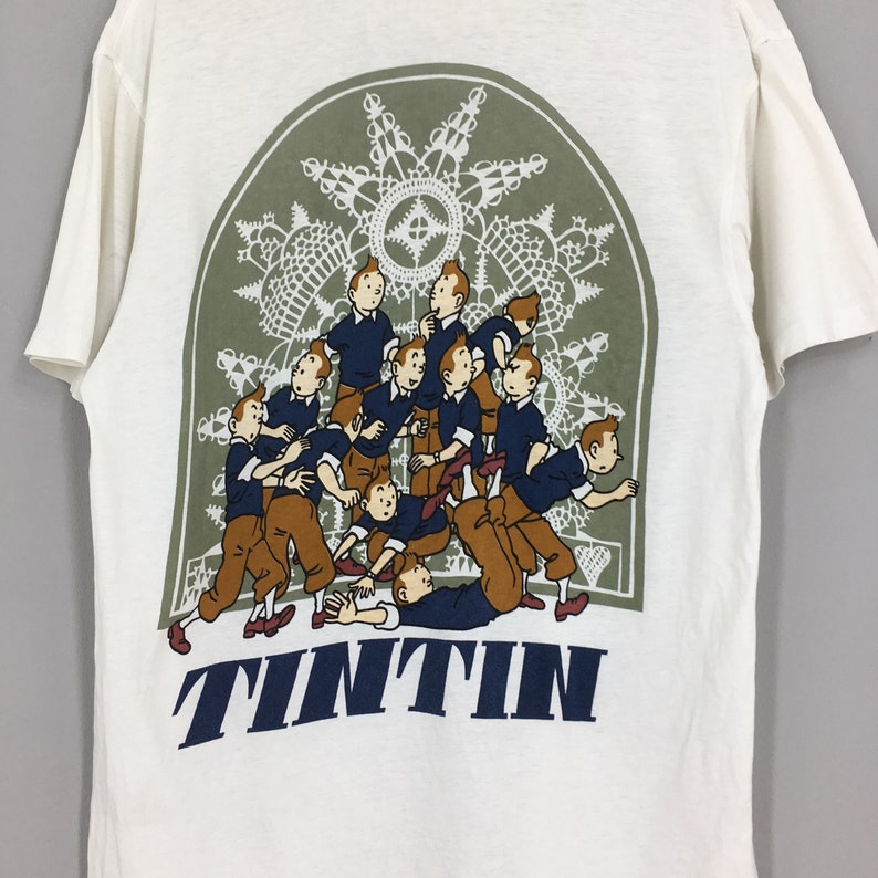 The Adventures of Tintin Cartoon Tshirt Vintage 90s Tintin - Etsy