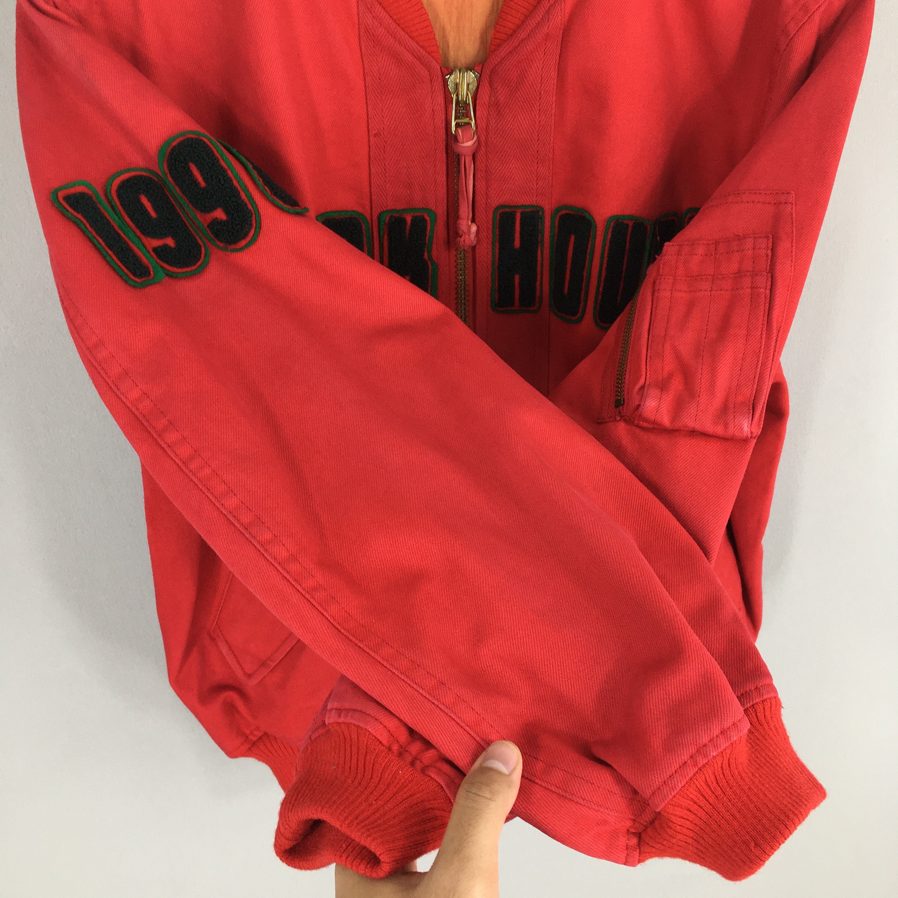 Vintage Pink House Japan Red Bomber Jacket Large 1980s Pink House ...