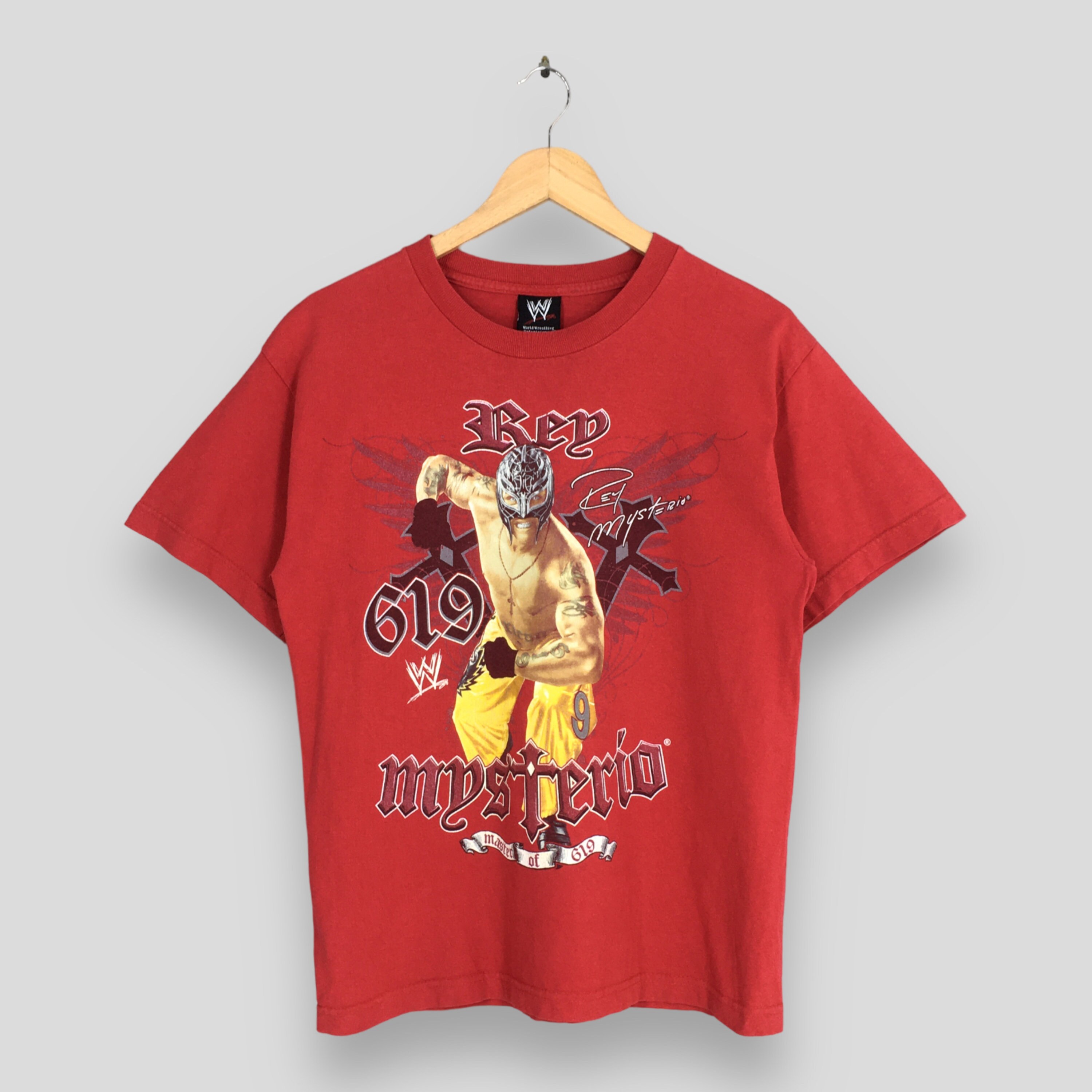 Rey Mysterio 619 Shirt Vintage 90's WWE Rey Mysterio Wrestling 619 Red