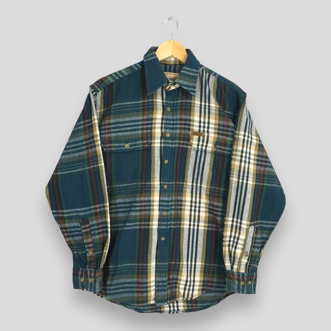 Vintage Woolrich Checkered Flannel Multicolor Shirt Medium Plaid ...