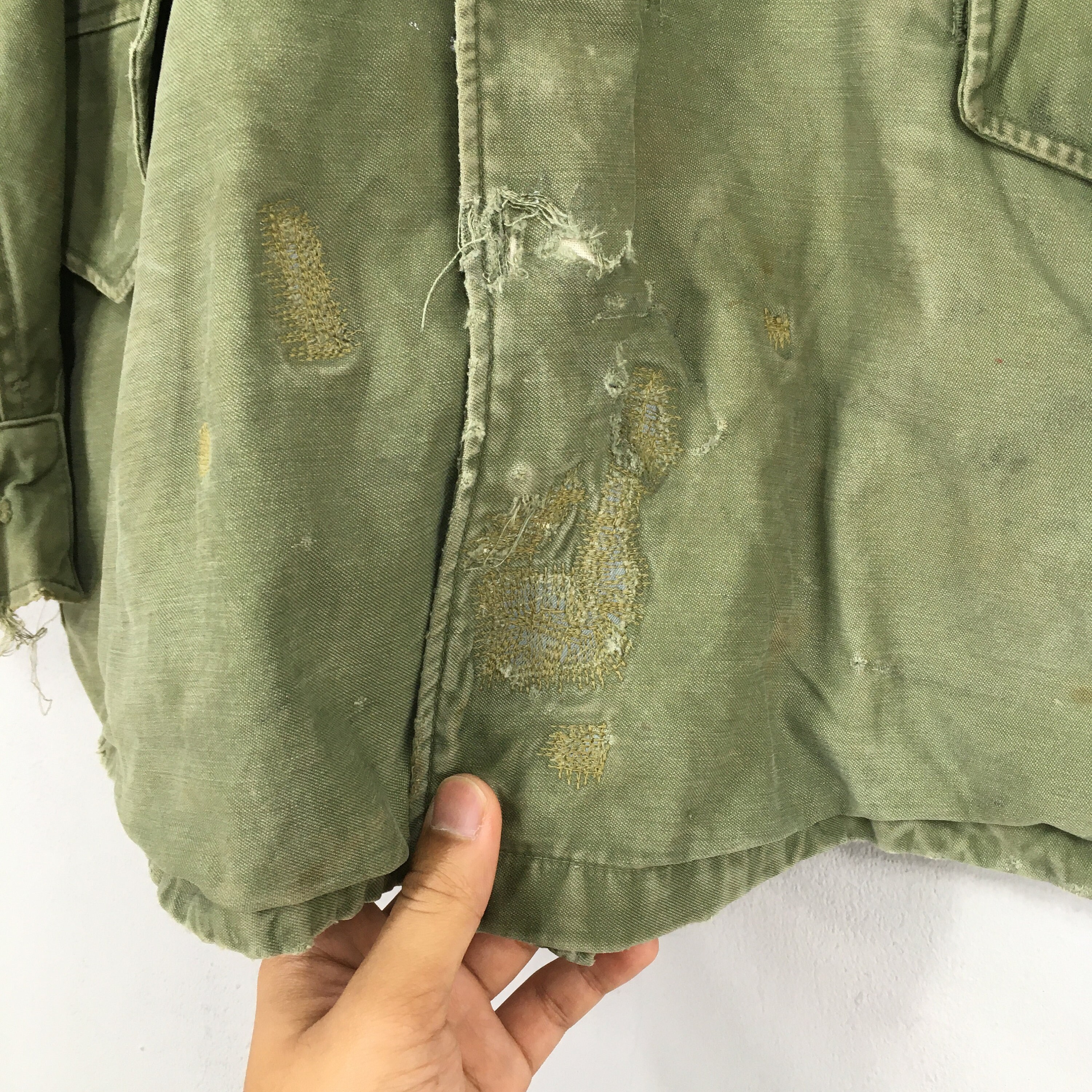 Vintage 60's M-51 US Army Field Jacket Medium 1961 Olive Green Army M51 ...