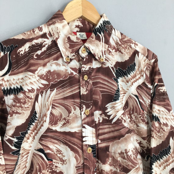 Vintage Eternal Dragon Japanese Phoenix Bird Cotton S… - Gem