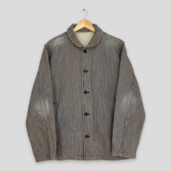 Indigo Blue French Worker Jacket Vintage Cardigan Thin Coat - Etsy Canada