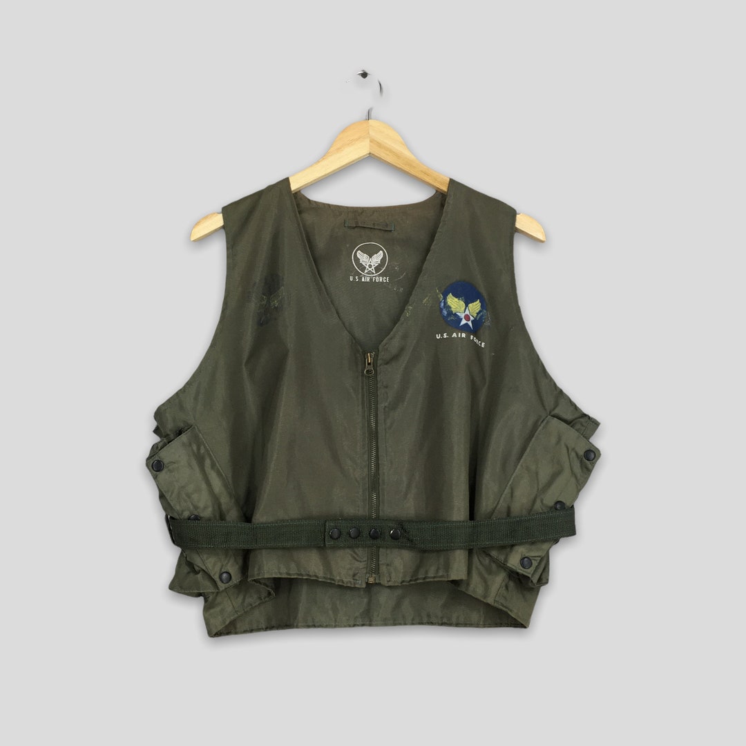 Vintage 80's US Air Force Vest Jacket Medium Flight Jacket Usaf ...