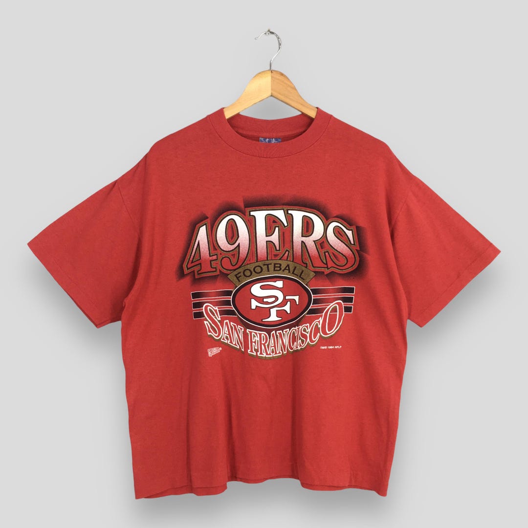 Vintage San Francisco 49ers NFL Red Tshirt Large 90's San Francisco ...