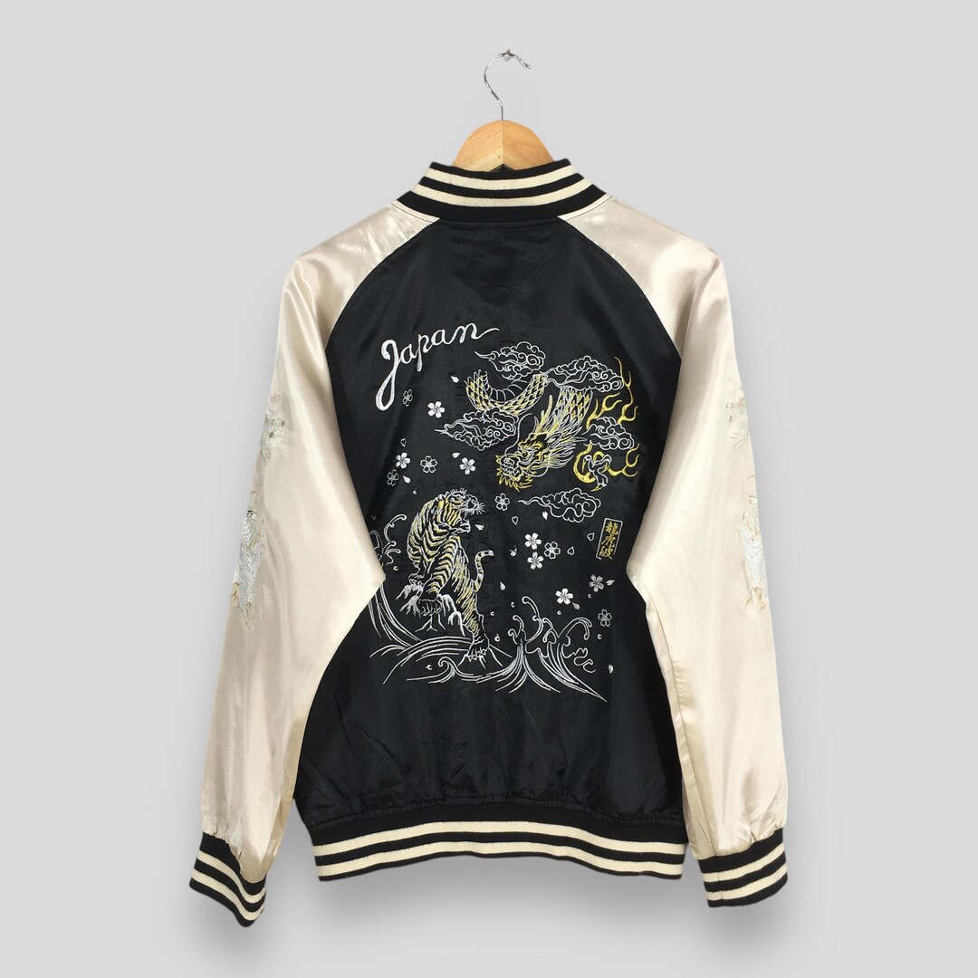 Vintage Sukajan Yokosuka Dragon Souvenir Jacket Large 80's Sukajan ...