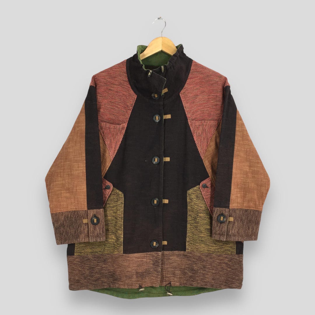 Vintage Giemon Kurume Kasuri Multicolor Jacket Xlarge Giemon Cardigan ...