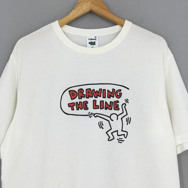 Keith Haring Drawing the Link Pop Art Tshirt Xlarge Vintage - Etsy