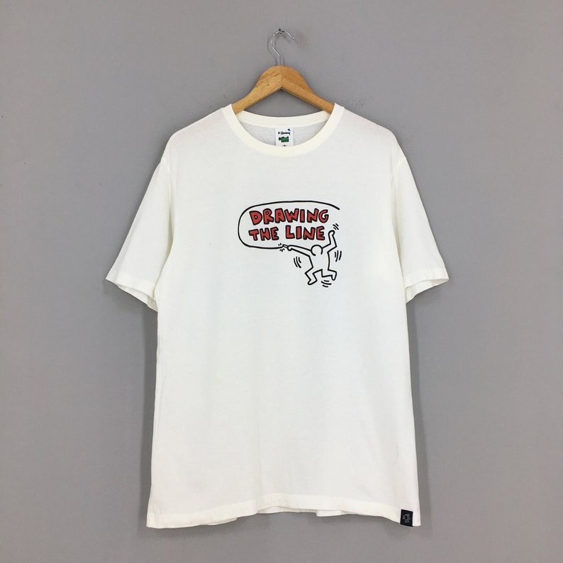 Keith Haring Drawing the Link Pop Art Tshirt Xlarge Vintage - Etsy