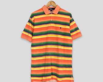 Vintage Polo Ralph Lauren Polo Rugby Shirt Medium Polo Ralph Lauren Stripes Blue Black Shirt ...