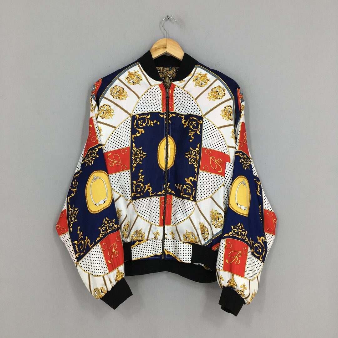 Vintage 90's Royalty Baroque Jacket Large Abstract Pop Art Luxury ...