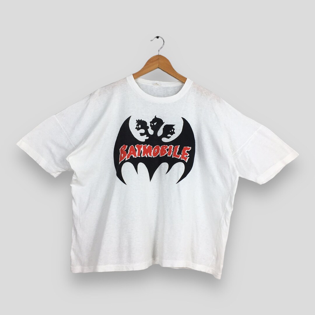 Vintage 80's Batmobile Punk Cropped T Shirt Xlarge Batmobile Rock N ...