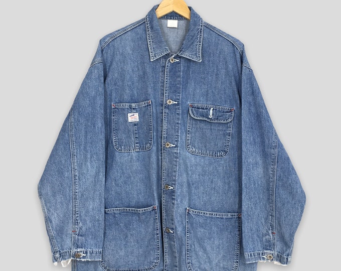 Vintage 90s Gap Denim American Workers Jacket Xlarge 1990s Workwear ...