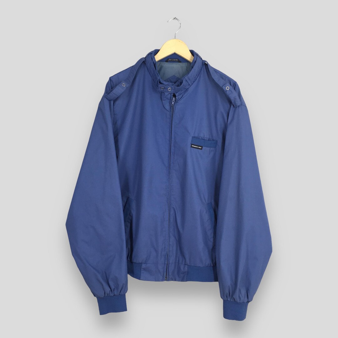 Vintage 90s Members Only Harrington Blue Jacket Xlarge Members Only ...