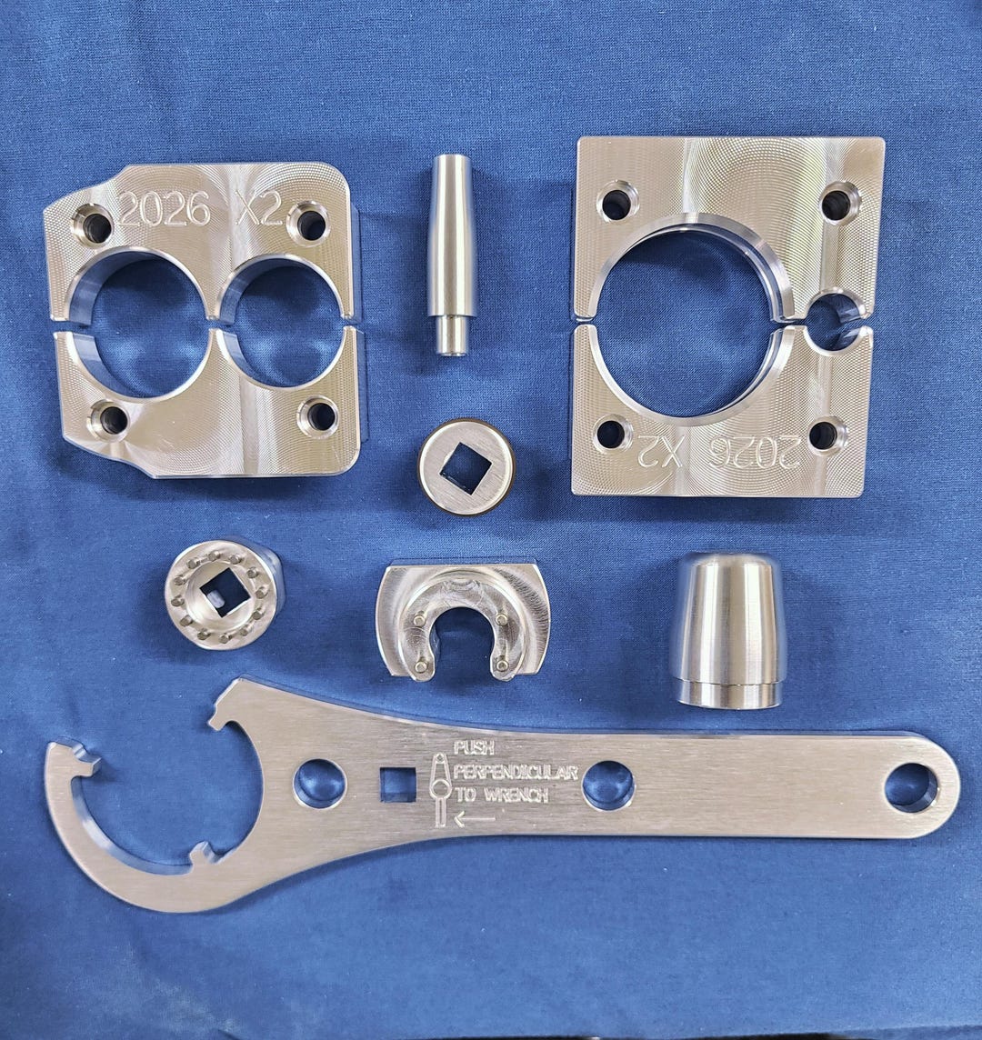 Kit for 2026 FOX X2 Shock -clamps , Bullets, Sockets- Service/rebuild ...