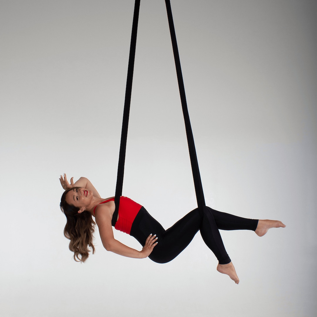 Aerial Loop in Black or White and Red Velvet, Ready to Ship in Lengths ...