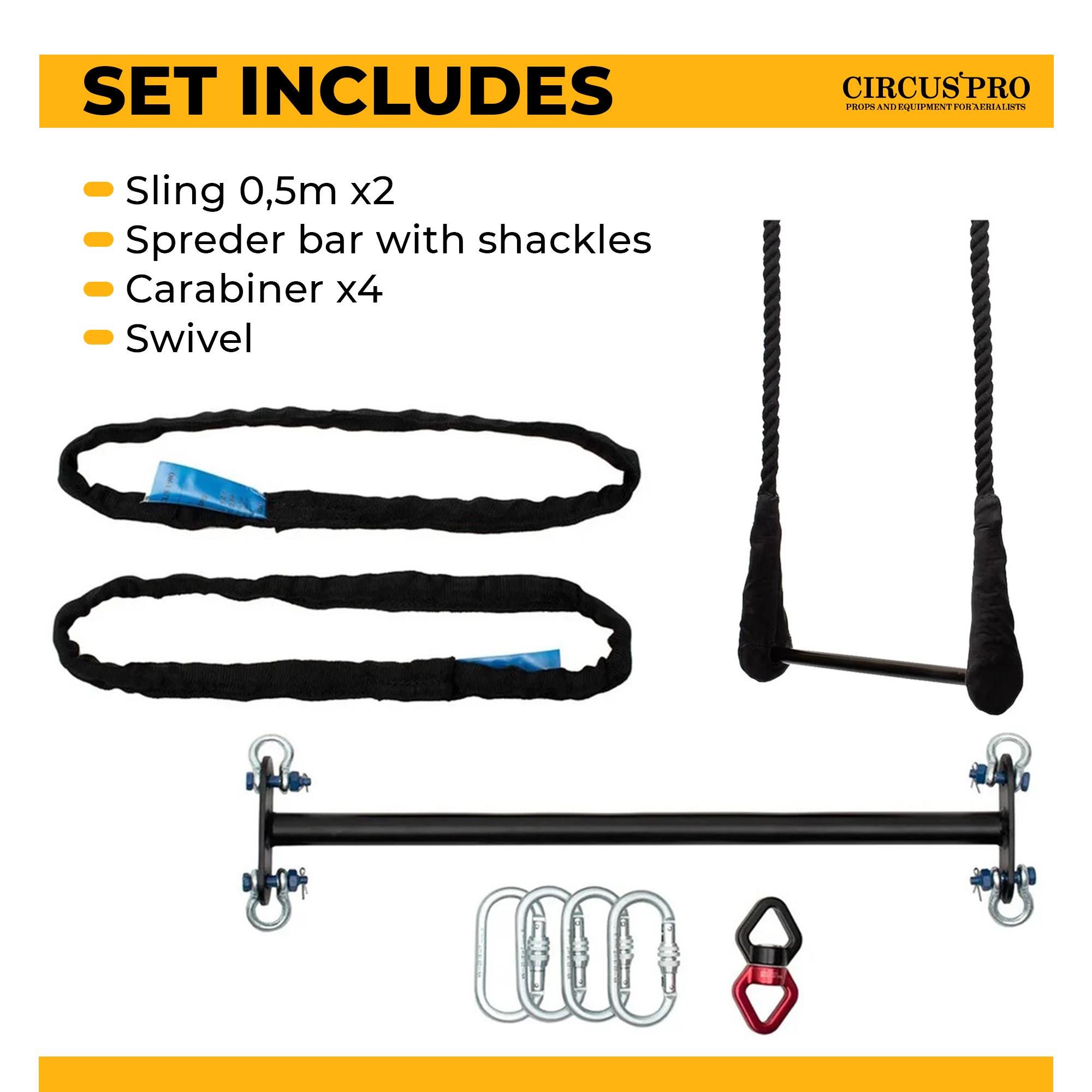 Aerial Trapeze Static or Duo Full Set, Circus Equipment Set Including ...