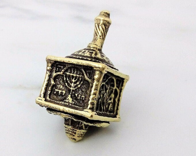 Vintage Brass Hanukkah Dreidel: Handmade Jewish Art From Jerusalem - Etsy