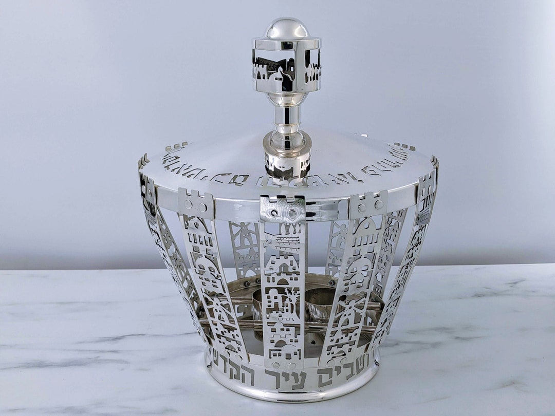 Silver Torah Crown, Torah Scroll Crown, Jerusalem, Sefer Torah ...
