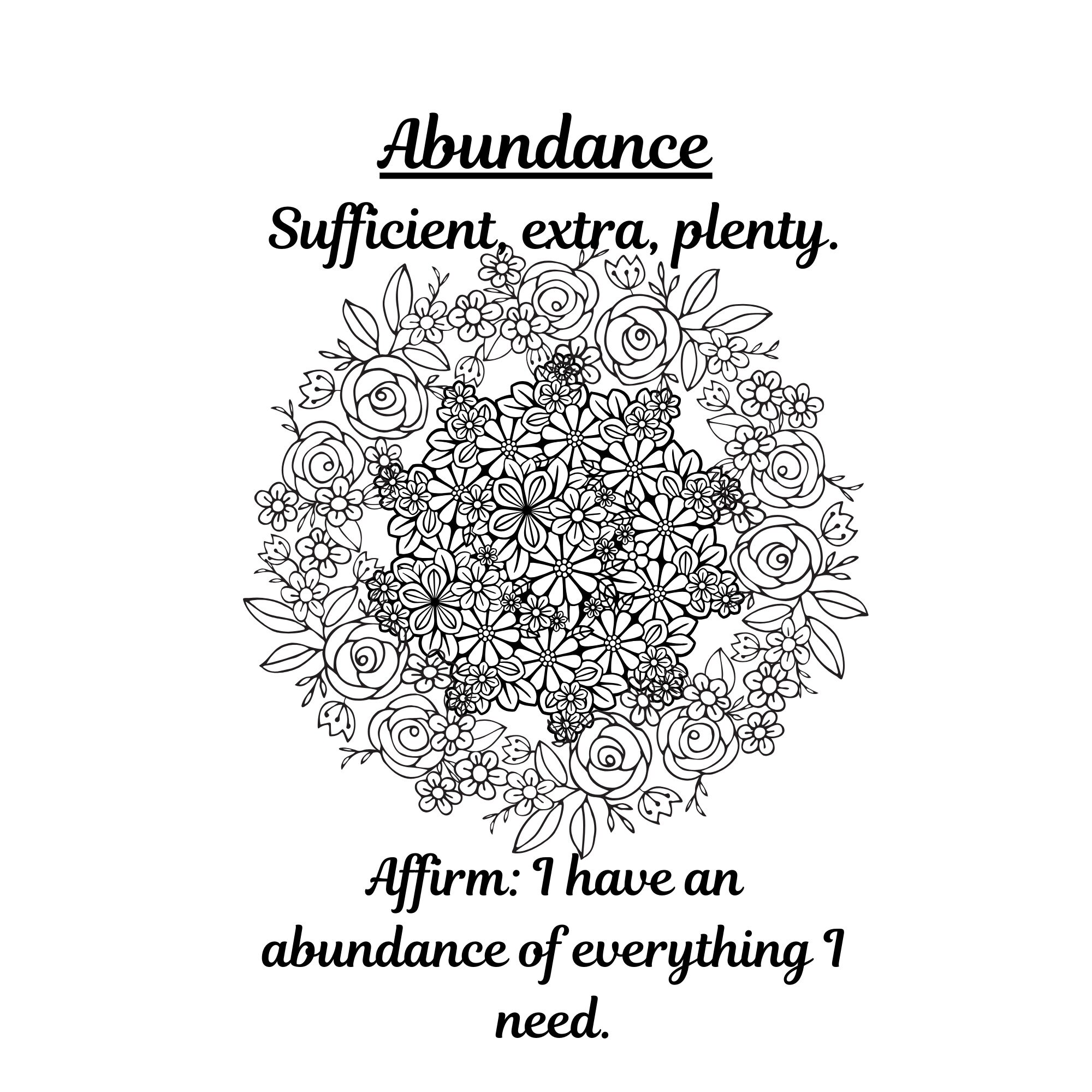 Printable Affirmation Coloring Book | Stress Relief |mindfulness ...