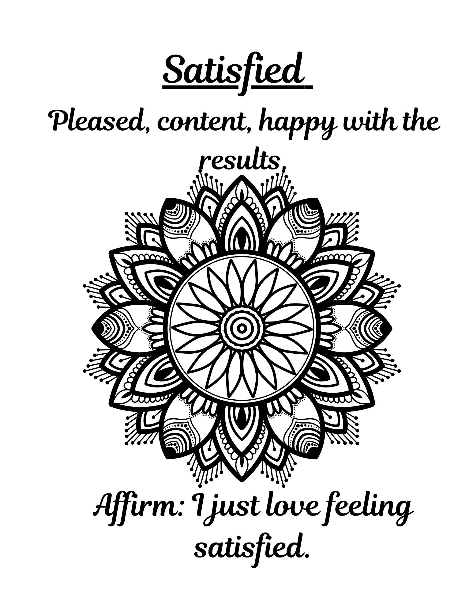 Printable Affirmation Coloring Book | Stress Relief |mindfulness ...